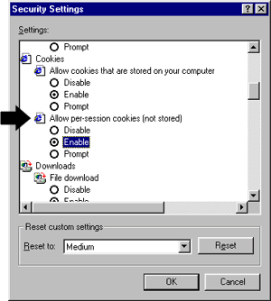 Enable Session Cookies