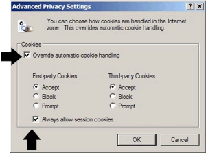 Enable Session Cookies